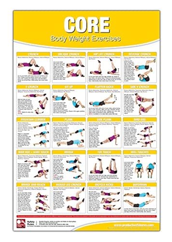 Bodyweight Training Poster/Chart Core: Body Weight Training - No ...