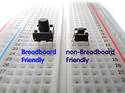 MakerSpot 6mm 2 Pin Panel PCB Momentary Tactile Tact Push Button Switch ...