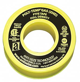 Gas Line Sealant Tape, 1/2 x 520 In: Masking Tape: Amazon.com ...