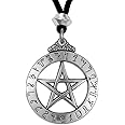Moonlight Mysteries Large Theban Pentacle Pendant Necklace - Pewter ...