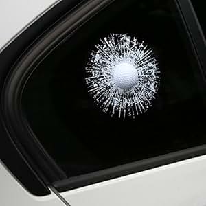 Amazon.com: COGEEK Broken Glass 3D Sticker Car Window Ball Hits Self ...