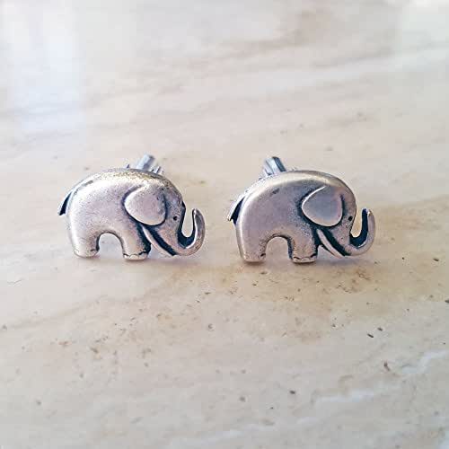 Amazon.com: Silver Elephant Cufflinks, White Gold Plated Cufflinks ...