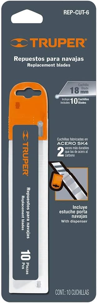Truper REP-CUT-6, Navaja de repuesto para cutter CUT-6, CUT-6X y CUT ...