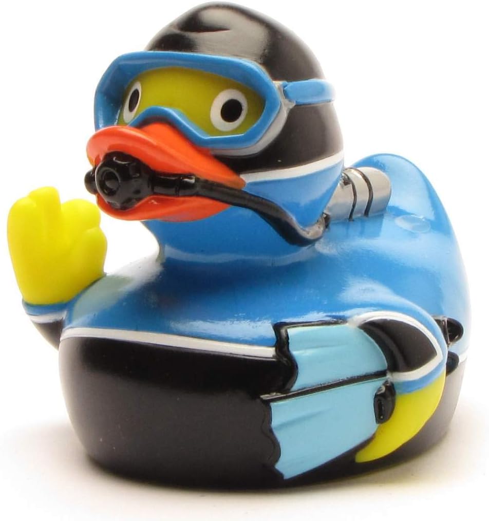 Duckshop I Rubber Duck Diver I Squeaky Duck L 8 cm: Amazon.co.uk: Toys ...