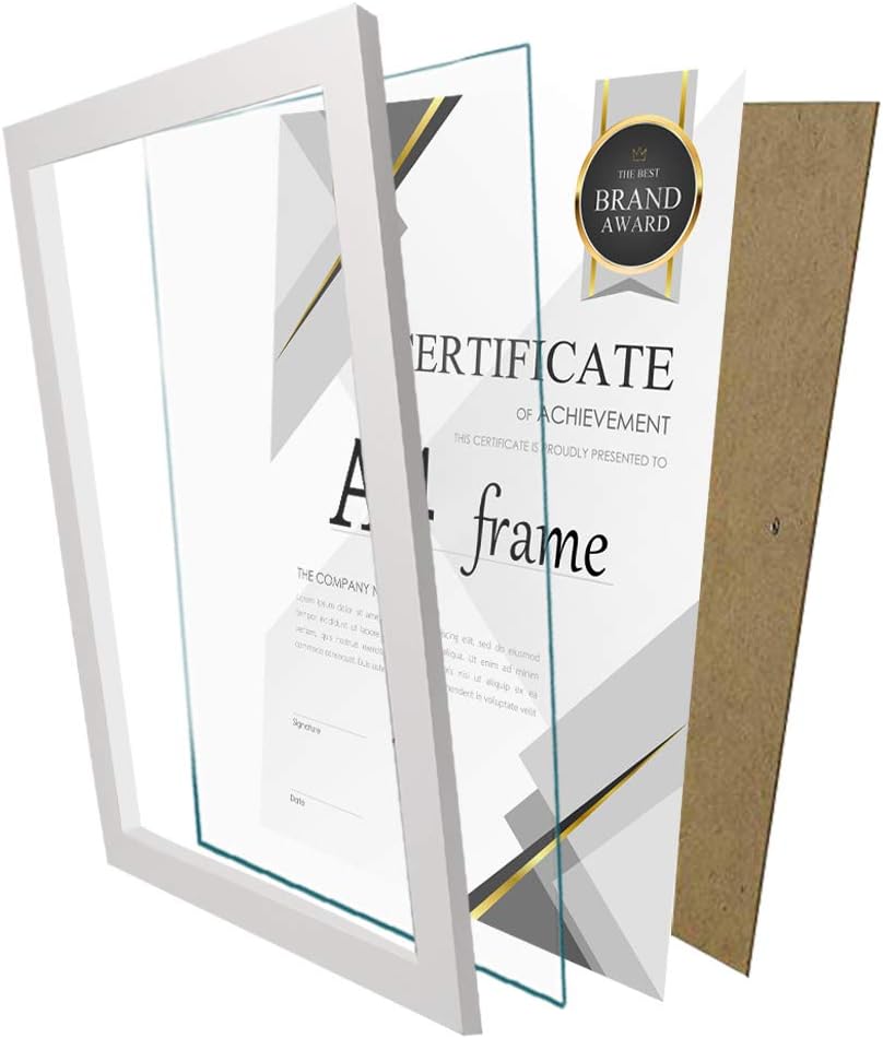 SILD White A4 Frames -Plexiglass Window- Photo/Picture Frames, Poster ...