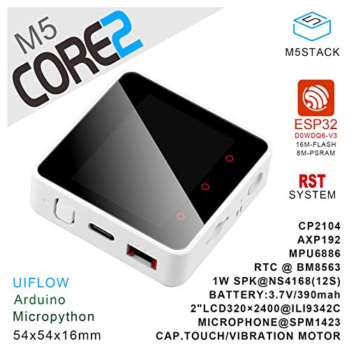 MakerFocus M5Stack Core2 ESP32 Development Kit 2nd Generation Core Device CP2104 MPU 6886 Built ...