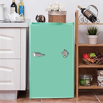 Amazon.com: Daewoo Retro Compact Refrigerator, 2.8 cu. ft., Mint ...