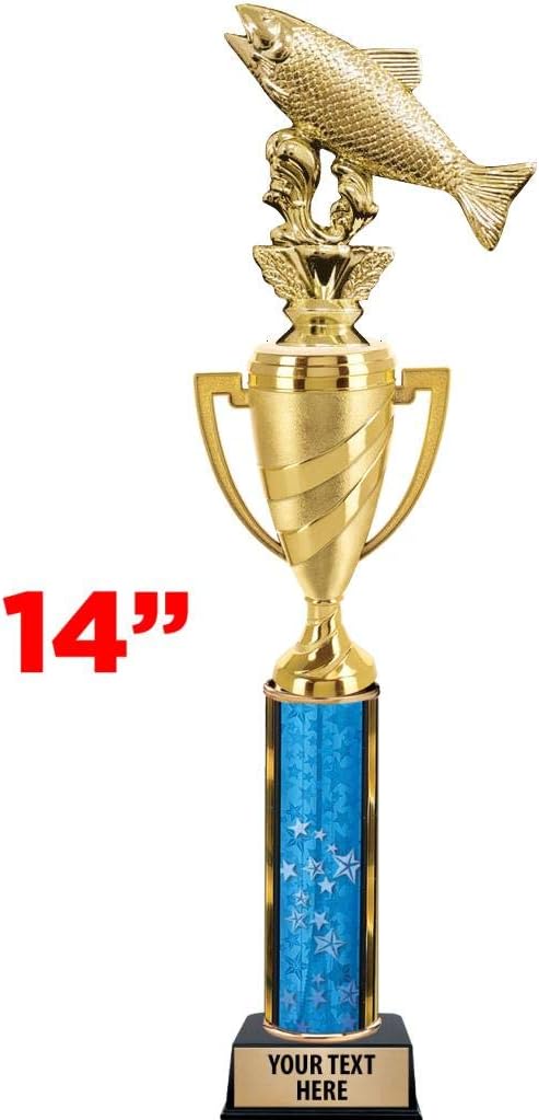 Amazon.com : Crown Awards Fishing Tournament Trophies - 14" Salmon Fish ...