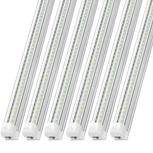 JESLED 8FT LED Shop Light Fixtures, 72W, 9000LM, 6500K, High Output T8 ...