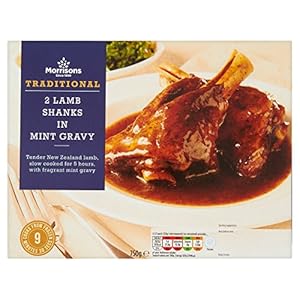 Morrisons 2 Slow Cooked Lamb Shanks in Mint Gravy, 750g (Frozen ...