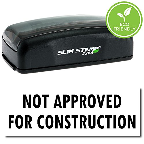 Amazon.com: Large Pre-Inked Not Approved For Construction Stamp (Red ...
