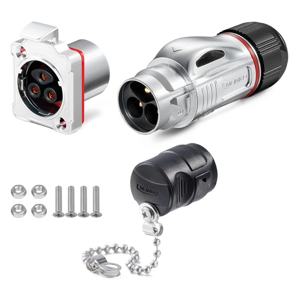 CNLINKO BD-24 Industrial Waterproof Connector IP67 Circular Connector Device-Side Fast Plugging ...
