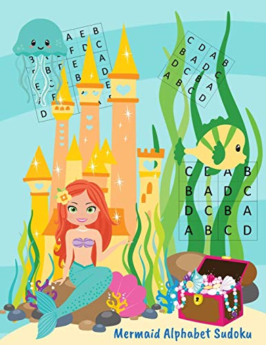 Mermaid Alphabet Sudoku: Beautiful Mermaids 4x4 and 6x6 Puzzle Grids ...