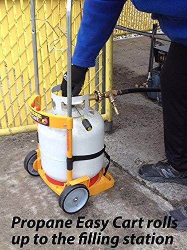 Propane Easy Cart LP Tank Wheeled Carrier for BBQ Grills, Weed Burners ...