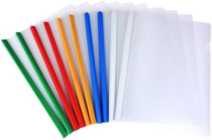 10PCS A4 9mm Thickness Document Display Clear Slide Binder File Folders ...
