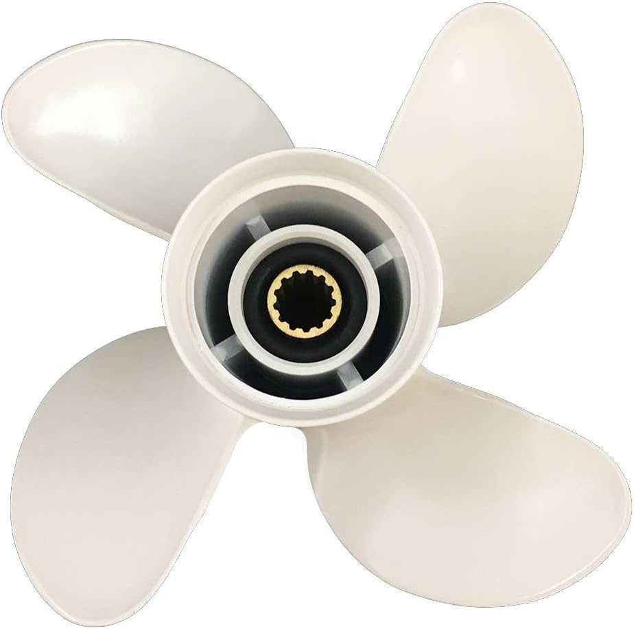 ARKDOZA 4 Blade Aluminum Propeller for Yamaha 30/40/50/55/60HP Pressed ...