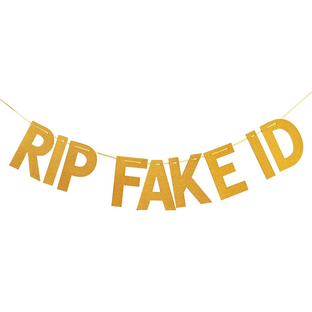 Mua Funny 21st Birthday Decorations for Him Her Gold Glitter Rip Fake ...