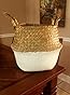 Amazon.com: Leepes Woven Seagrass Belly Basket for Storage, Laundry ...