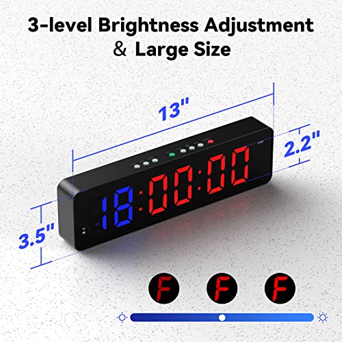 Seesii Gym Timer With Battery 3 0a Portable Gym Interval Clock With