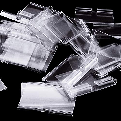 Twdrer 80 PCS Clear Plastic Label Holders For Wire Shelf Retail Price Twdrer 80 PCS Clear Plastic Label Holders For Wire Shelf Retail Price