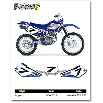 Amazon.com: 2000-2012 YAMAHA TTR 250 Dirt Bike Graphics kit Impact ...