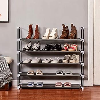 Amazon.com: Shoe Rack, 25 Pairs, 5 Tiers Shoe Organizer, Shoe Racks for ...