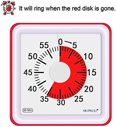 60 Minute Visual Timer,Classroom Countdown Clock,Silent Timer for Kids ...