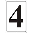 Amazon.com : Premium Aluminum Number Signs 4-12" X 8" Numbered Signs ...
