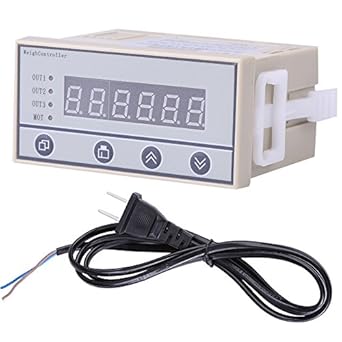 220V High Precision Weighing Controller Weight Indicator 6-Digit LED Display, Pressure Sensor ...