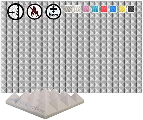 Arrowzoom 24 Gray Acoustic Panels Pyramid Sound Absorbing Acoustic ...