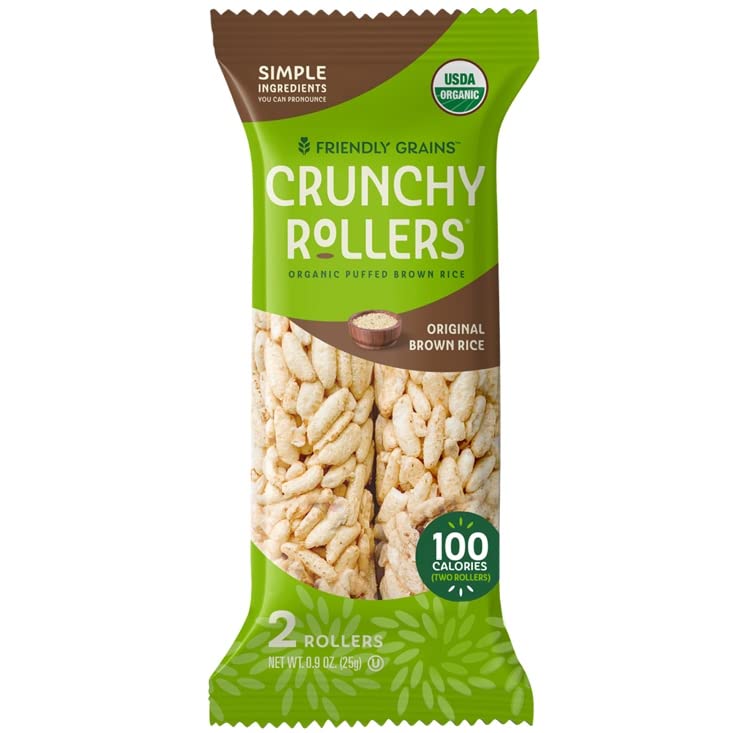 Friendly Grains - Crunchy Rollers - Organic Rice Snacks, Crispy Puffed ...