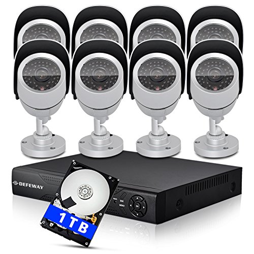 Buy DEFEWAY Security System with 8 Ch 960H DVR/NVR/HVR 3 in 1 Hybrid ...