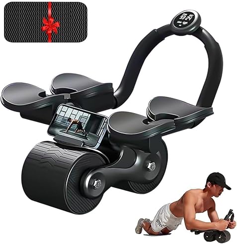 Upgraded Ab Wheel with Auto Rebound, Automatic Rolling Ab Wheel with ...