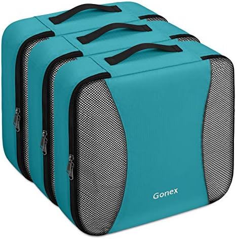 Gonex Packing Cubes 3 Set Travel Luggage Packing Organizers Pouches ...