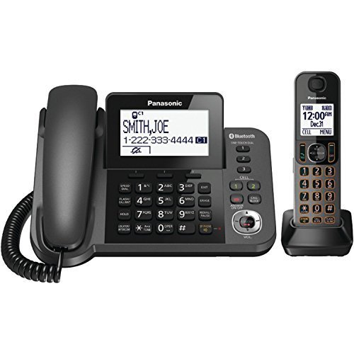 Mua Panasonic KX-TGF380M DECT 6.0 Plus Corded / Cordless 2-Handset Landline Telephone System ...