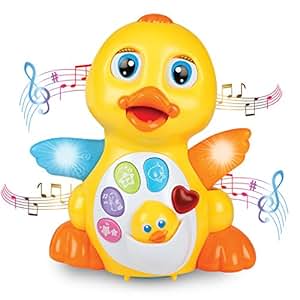Amazon.com: ToyThrill Light Up Dancing and Singing Duck Toy – Infant ...
