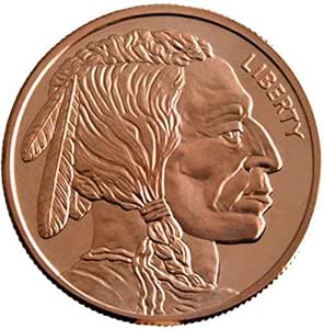Amazon.com: 1 oz .999 Pure Copper Round/Challenge Coin (Buffalo Nickel ...