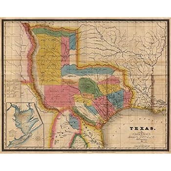 Amazon.com: Magnet Historic 1837 Map of Republic of Texas Land Grants ...