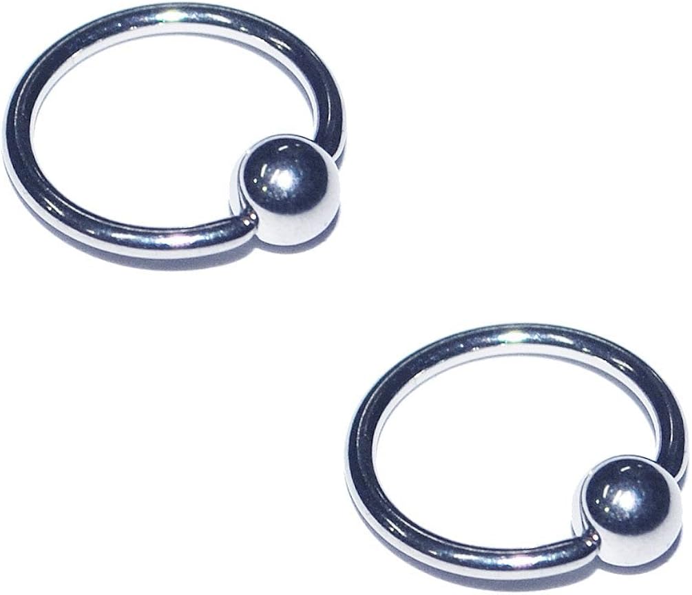 Amazon.com: 2x Pieces 14 16 Gauge 14g 16g 316L Stainless Steel Circular ...