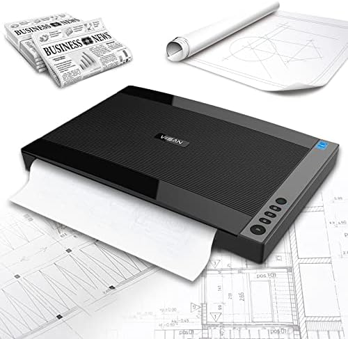 VIISAN 3120 A3 Large Format Flatbed Scanner, 1200 DPI, Scan 12" x 17 ...