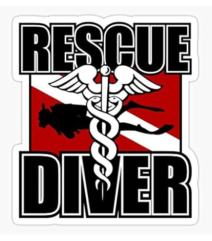 Scuba Dive Car Decal Rescue Diver Scuba 4" Firefighter EMT EMS Search ...