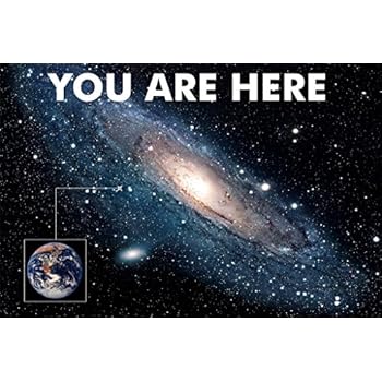 Amazon.com: You are Here Galaxy Retro Solar System Poster 12x18 inch ...