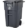 Amazon.com: PLASTIC PRINCE 50-Gallon Recycle Rollout Trash Can with Lid ...