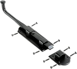 Renovators Supply Manufacturing Black Slide Bolt Door Latch 9 in. Long ...