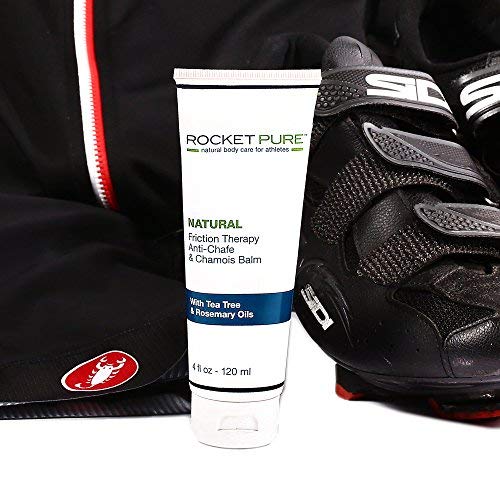 Rocket Pure Natural Friction Therapy Anti-Chafe and Chamois Balm, 4 fl ...