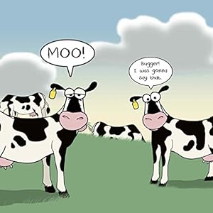 Twizler Funny Card with Jealous Cow - Blank Card - Happy Birthday Card ...