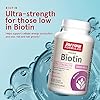Jarrow Formulas Biotin 5000 mcg - 100 Veggie Capsules - Supplement ...