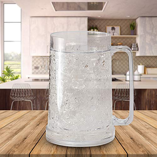 Freezer Mugs – Double Wall Gel Frosty Freezer Mugs, Cups – Drinking ...