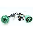 Amazon.com: 9pin Green Type 2 J1939 Install Y- Cable w/Threaded Nut ...