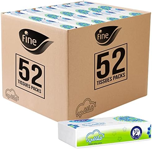 Fine Facial Tissue Soft Pack 130 Sheets X 2 Ply, Bundle Of 52- Fine ...